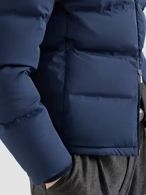 Brunello Cucinelli Stretch Bonded Nylon Down Jacket With Heat-bonded Seams - Blue