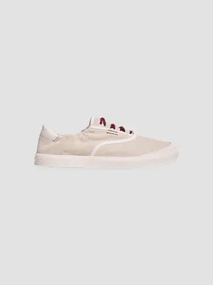 Moncler Vera Leisure Sneakers In Suede Beige