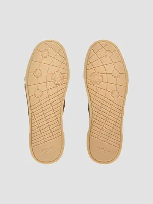 Moncler Vera Leisure Sneakers In Suede - Brown
