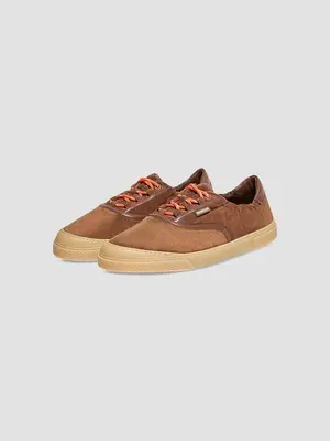 Moncler Vera Leisure Sneakers In Suede - Brown