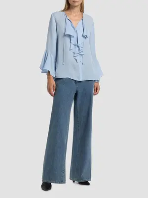 Kobi Halperin Effie High-rise Wide-leg Pants