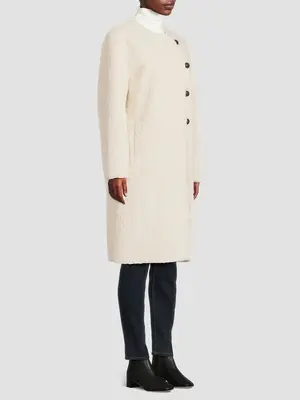 Kobi Halperin Sami Faux-shearling Coat - Ivory