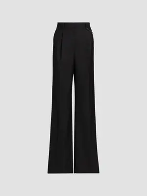 Kobi Halperin Steven Pleated Wool-blend Pants