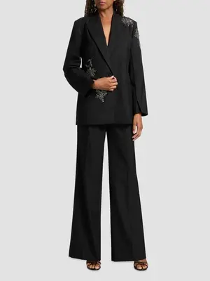 Kobi Halperin Steven Pleated Wool-blend Pants