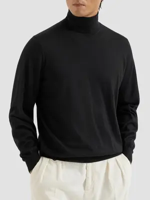 Brunello Cucinelli Cashmere And Silk Lightweight Turtleneck Sweater