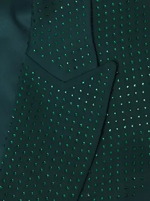 UNGARO Willow Hotfix Stretch-silk Self-tie Jacket - Pine
