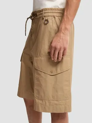 Moncler Shorts In Cotton Poplin