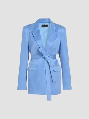 Kobi Halperin Jessi Tie-waist Blazer - Blue Jay