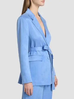 Kobi Halperin Jessi Tie-waist Blazer - Blue Jay