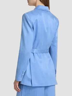 Kobi Halperin Jessi Tie-waist Blazer - Blue Jay