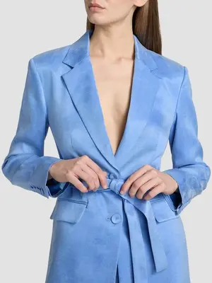 Kobi Halperin Jessi Tie-waist Blazer - Blue Jay