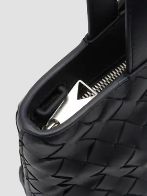 Bottega Veneta Mini Intrecciato Leather Zip Tote Bag - Midnight
