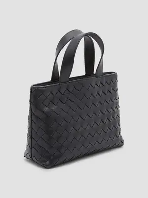 Bottega Veneta Mini Intrecciato Leather Zip Tote Bag - Midnight