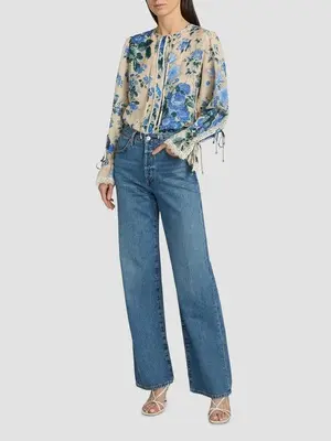 Kobi Halperin Daisy Floral Blouse - Ecru Multi