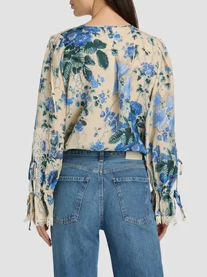 Kobi Halperin Daisy Floral Blouse - Ecru Multi