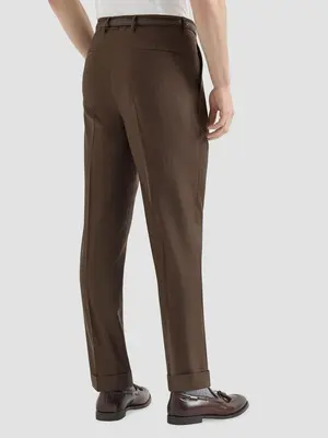Brunello Cucinelli Virgin Wool And Cashmere Trousers With Pleats