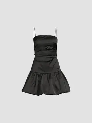 UNGARO Willow Bubble-skirt Minidress - Black