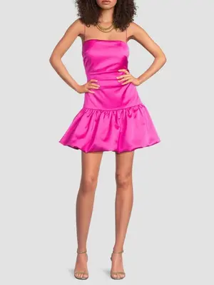 UNGARO Willow Bubble-skirt Minidress - Flamingo