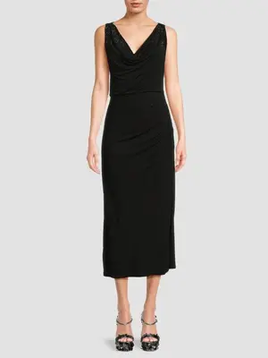 UNGARO Mace Embellished Jersey Midi-dress