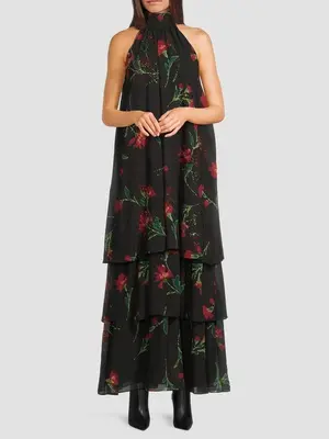 UNGARO Eden Floral Halterneck Maxi Dress