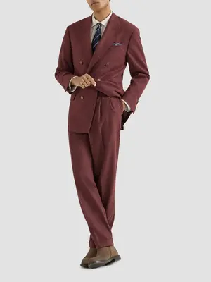 Brunello Cucinelli Virgin Wool And Cashmere Flannel Cavallo Tailor Blazer