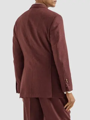 Brunello Cucinelli Virgin Wool And Cashmere Flannel Cavallo Tailor Blazer