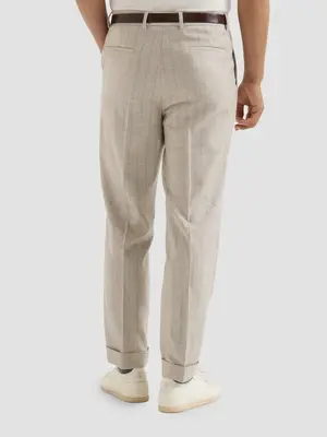 Brunello Cucinelli Striped Cashmere And Silk Diagonal Flannel Trousers