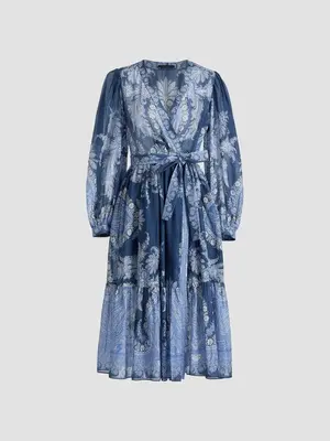 Kobi Halperin Kai Printed Cotton-silk Midi-dress