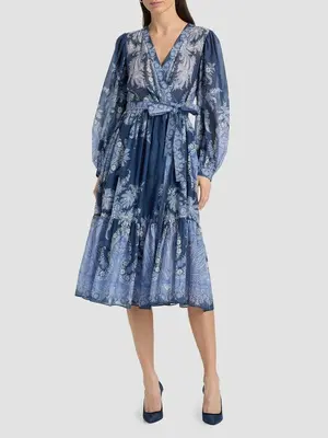 Kobi Halperin Kai Printed Cotton-silk Midi-dress