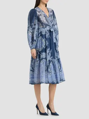 Kobi Halperin Kai Printed Cotton-silk Midi-dress
