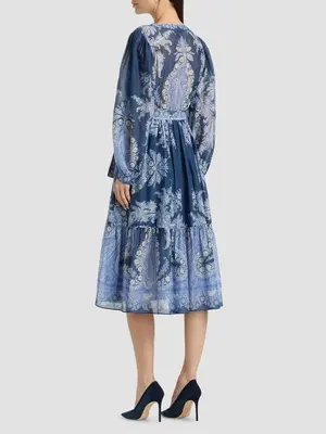 Kobi Halperin Kai Printed Cotton-silk Midi-dress