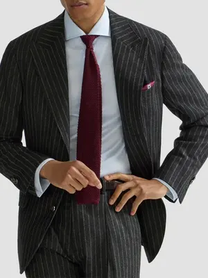 Brunello Cucinelli Virgin Wool And Cashmere Flannel Deconstructed Blazer