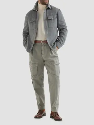Brunello Cucinelli Lightweight Virgin Wool Cloth Shirt-style Outerwear Jacket