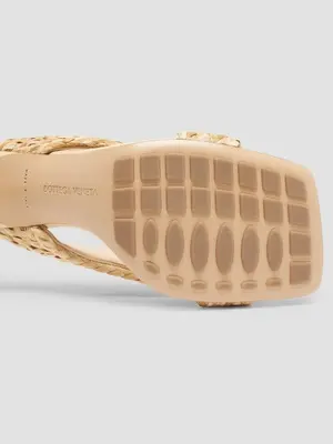 Bottega Veneta Riva 90mm Strappy Raffia Sandals