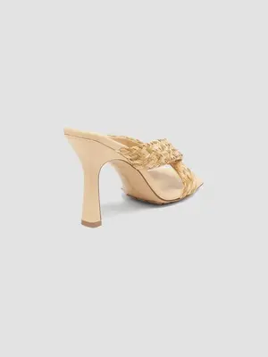 Bottega Veneta Riva 90mm Strappy Raffia Sandals