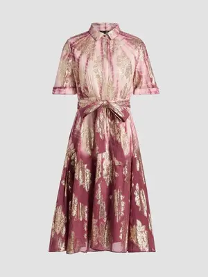 Kobi Halperin Tara Metallic Cotton Shirtdress