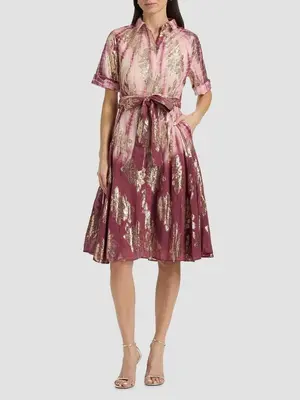 Kobi Halperin Tara Metallic Cotton Shirtdress