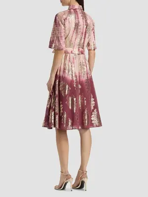 Kobi Halperin Tara Metallic Cotton Shirtdress