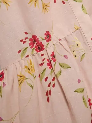 Kobi Halperin Noora Floral Tiered Midi-dress