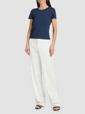 Kobi Halperin Rhianna Matte Jersey T-shirt - Navy