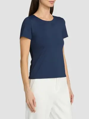 Kobi Halperin Rhianna Matte Jersey T-shirt - Navy