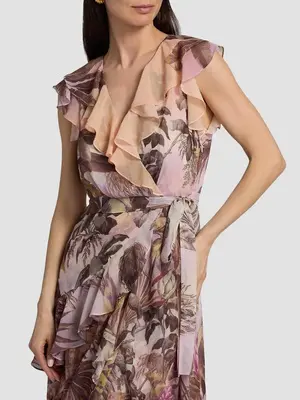 Kobi Halperin Elanor Printed Ruffle Maxi Dress