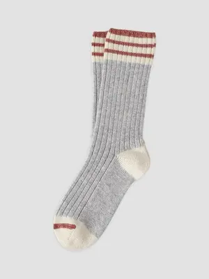 Brunello Cucinelli Cashmere Rib Knit Socks - Light Grey