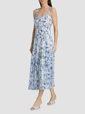 Cinq À Sept Heirloom Petals Marmo Midi-dress