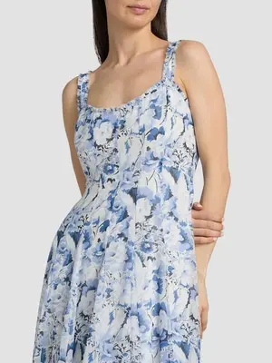 Cinq À Sept Heirloom Petals Marmo Midi-dress