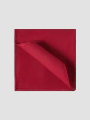 Brunello Cucinelli Cotton Twill Pocket Square For Tuxedo - Red