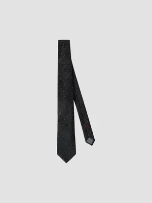 Brunello Cucinelli Patterned Silk Tie - Black