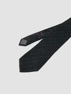 Brunello Cucinelli Patterned Silk Tie - Black