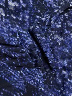 Kobi Halperin Brenna Snake-printed Strapless Swimsuit