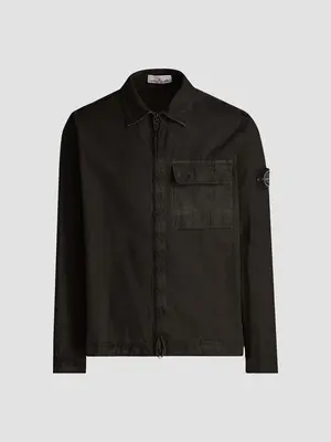 Stone Island Zip-front Cotton Shirt Jacket